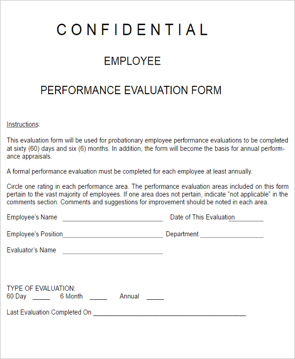 Evaluation Forms Templates Free & Premium Templates
