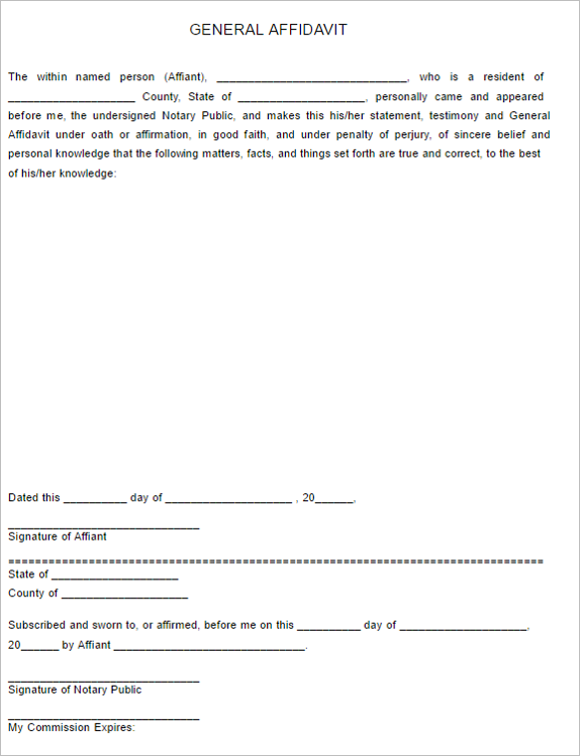 77+ Affidavit Form Templates Free PDF, Word Examples