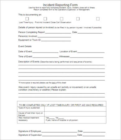 22+ Incident Report Templates Free Word, PDF, Excel, PPT Formats