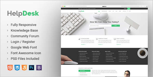 Helpdesk Website Templates Free & Premium Templates