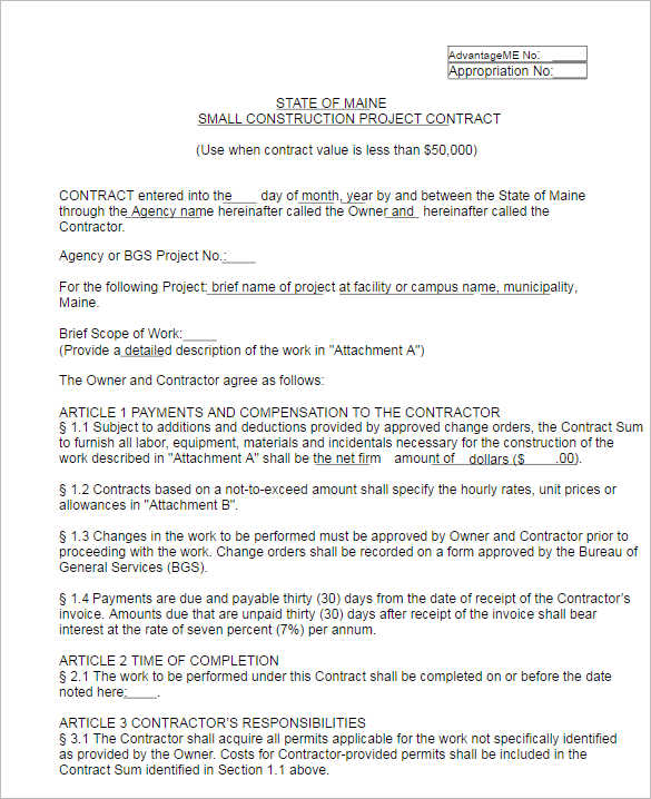 31+ Free Construction Contract Templates Doc, Word, PDF Samples