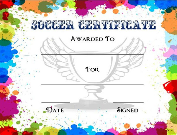 Editable Soccer Award Certificate Templates || Free & Premium Templates