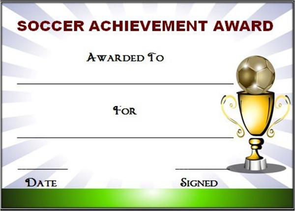 Editable Soccer Award Certificate Templates || Free & Premium Templates