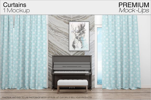 44+ Curtain Mockup Templates Free PSD Download