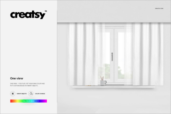 44+ Curtain Mockup Templates Free PSD Download