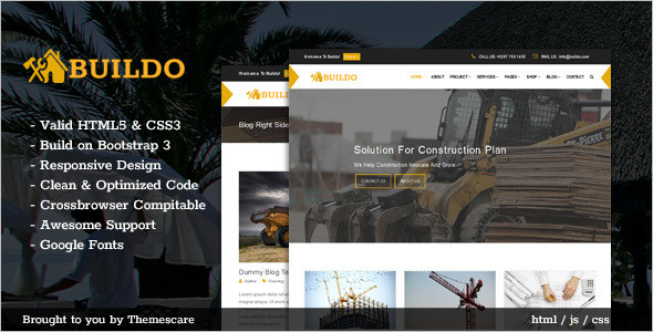 26+ Building & Construction HTML5 Templates Free & Premium Themes