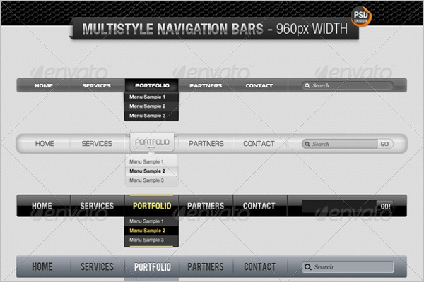 Navigation Menu Bar Templates || Free & Premium Templates