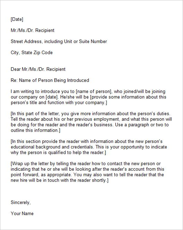 41+ Introduction Letter Templates Free Samples, Examples