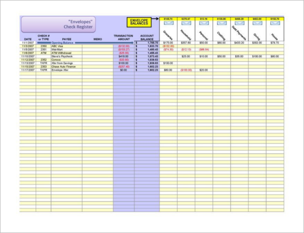 30+ Checkbook Register Templates Free PDF, Excel Format