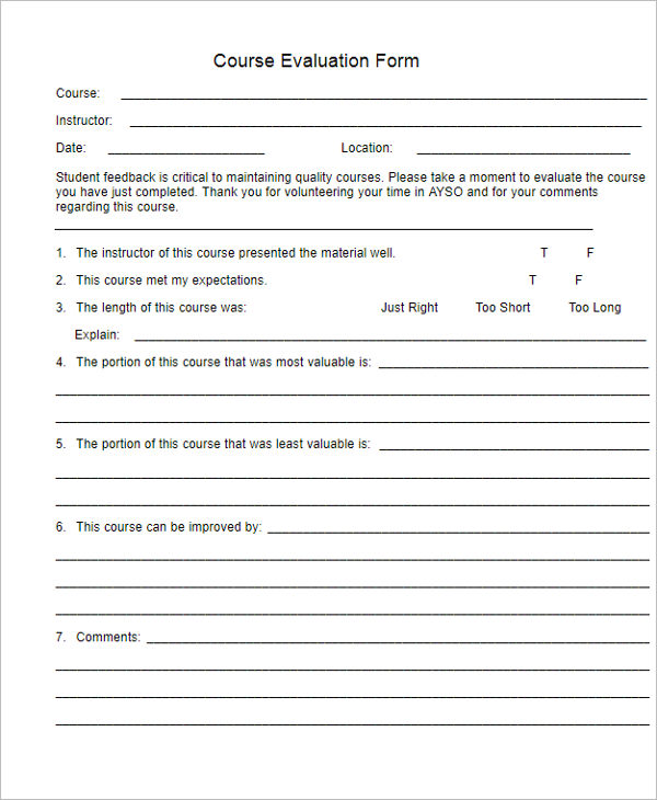 60+ Performance Evaluation Forms Templates Free Samples, PDF Format