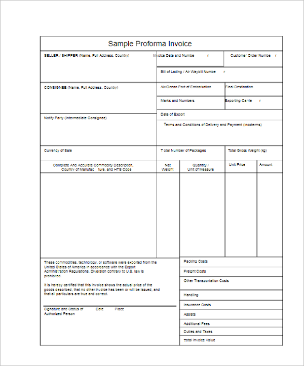 40+ Blank Invoice Templates Free Word, Excel, PSD Format