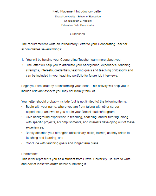 41+ Introduction Letter Templates Free Samples, Examples