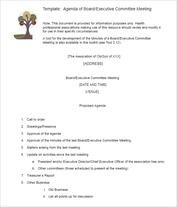 30+ Meeting Agenda Templates Free Word, Execl, PDF Formats