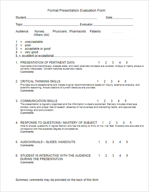 60+ Performance Evaluation Forms Templates Free Samples, PDF Format