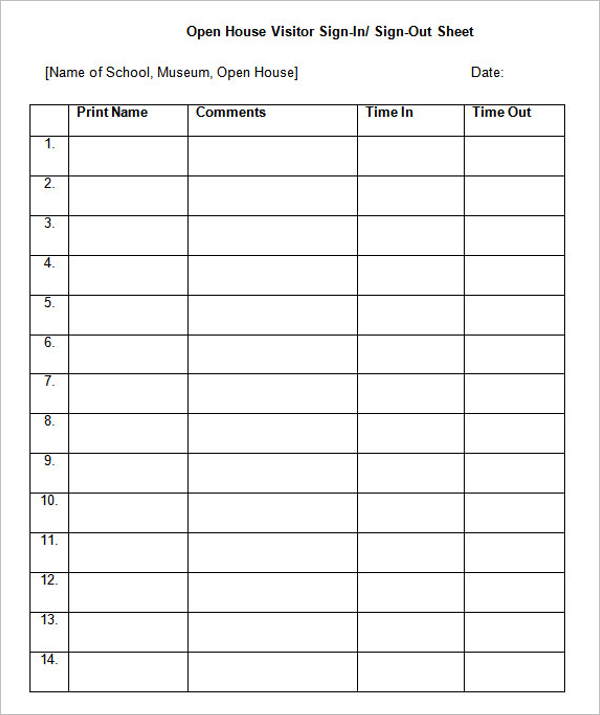 67+ Sign In Sheet Templates Free PDF, Excel Documents