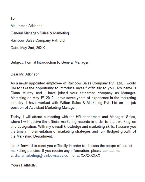 41+ Introduction Letter Templates Free Samples, Examples