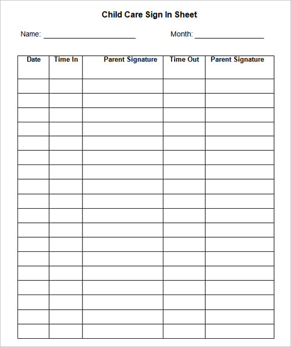 67+ Sign In Sheet Templates Free PDF, Excel Documents