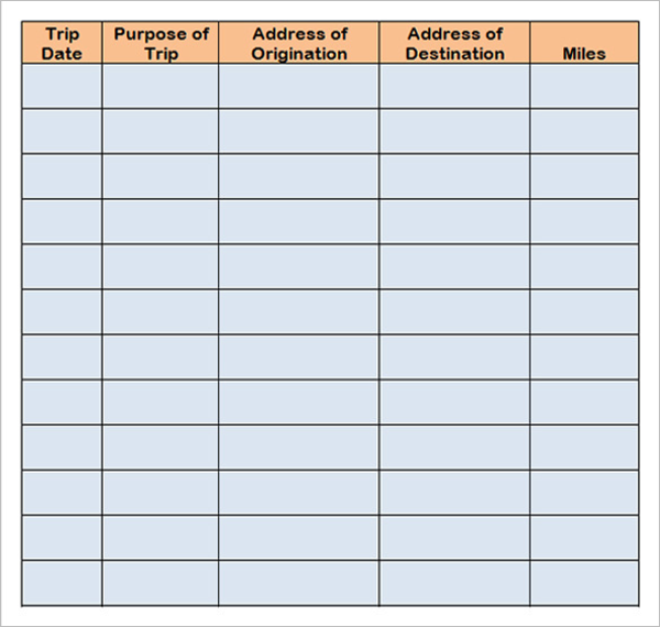 44+ Mileage Log Templates Free Word, Excel, PDF Format