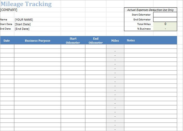 44+ Mileage Log Templates Free Word, Excel, PDF Format