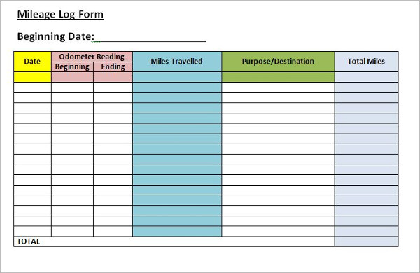 44+ Mileage Log Templates Free Word, Excel, PDF Format
