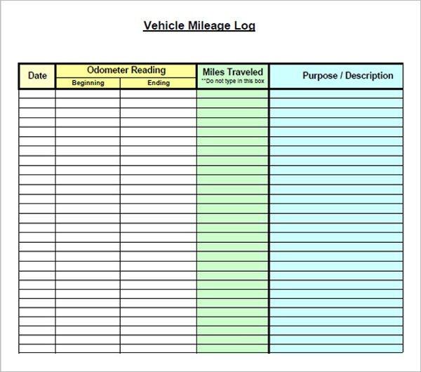 44+ Mileage Log Templates Free Word, Excel, PDF Format