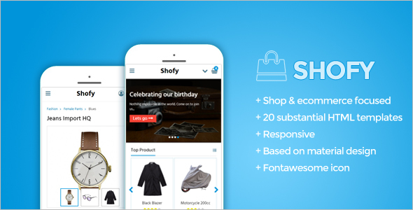 25+ Mobile Ecommerce HTML Templates Free & Premium Themes