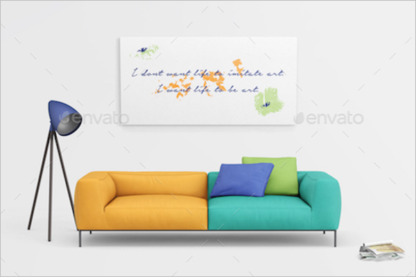 30+ Wall Poster Mockups Free & Premium PSD Templates