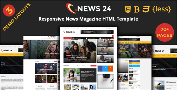 25+ Responsive HTML5 Magazine Templates Free & Premium Themes