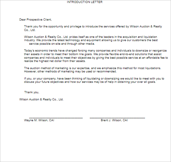 41+ Introduction Letter Templates Free Samples, Examples