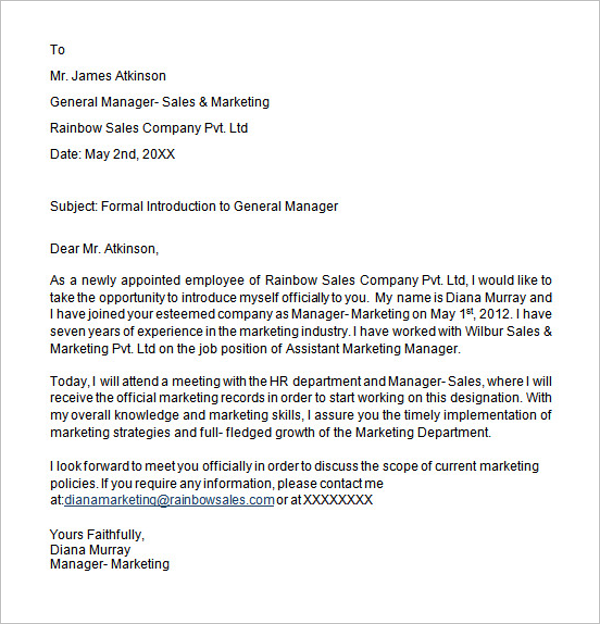 41+ Introduction Letter Templates Free Samples, Examples
