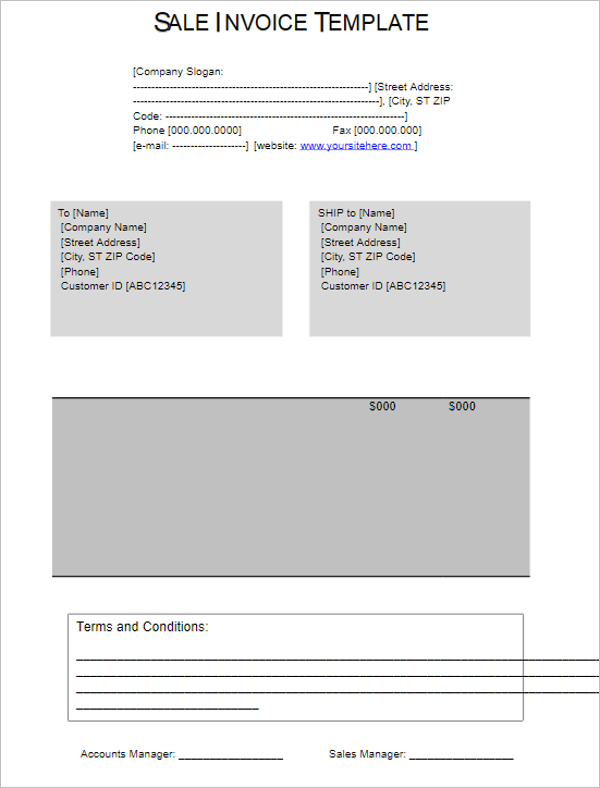 40+ Blank Invoice Templates Free Word, Excel, PSD Format