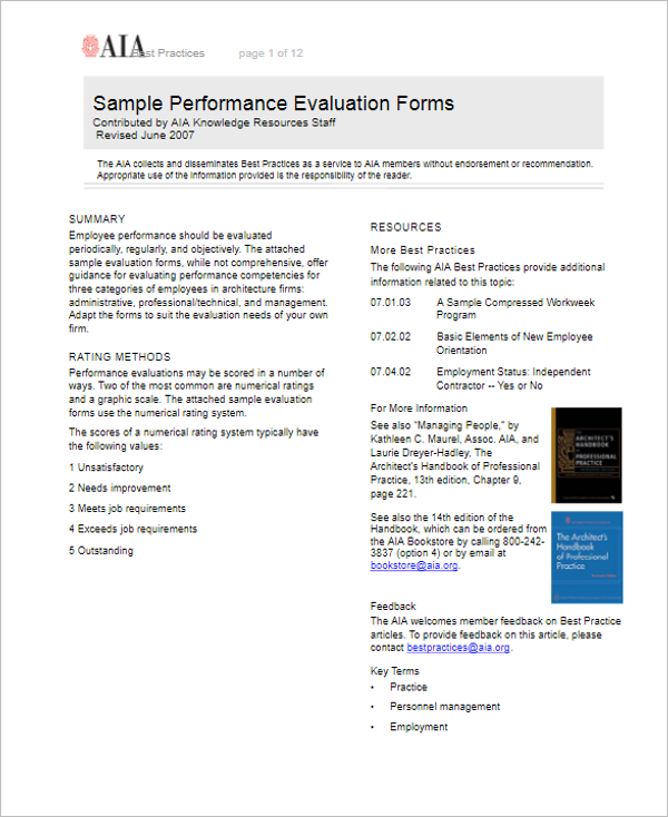 60+ Performance Evaluation Forms Templates Free Samples, PDF Format