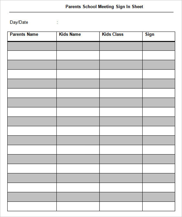 67+ Sign In Sheet Templates Free PDF, Excel Documents