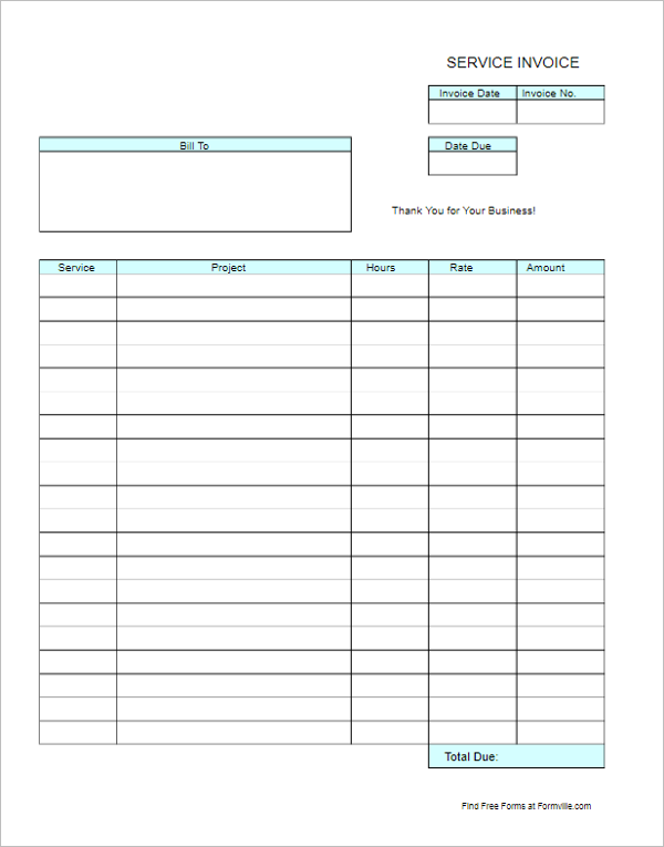 40+ Blank Invoice Templates Free Word, Excel, PSD Format