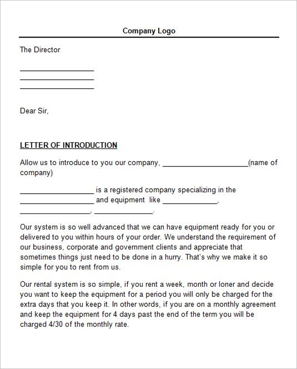 41+ Introduction Letter Templates Free Samples, Examples