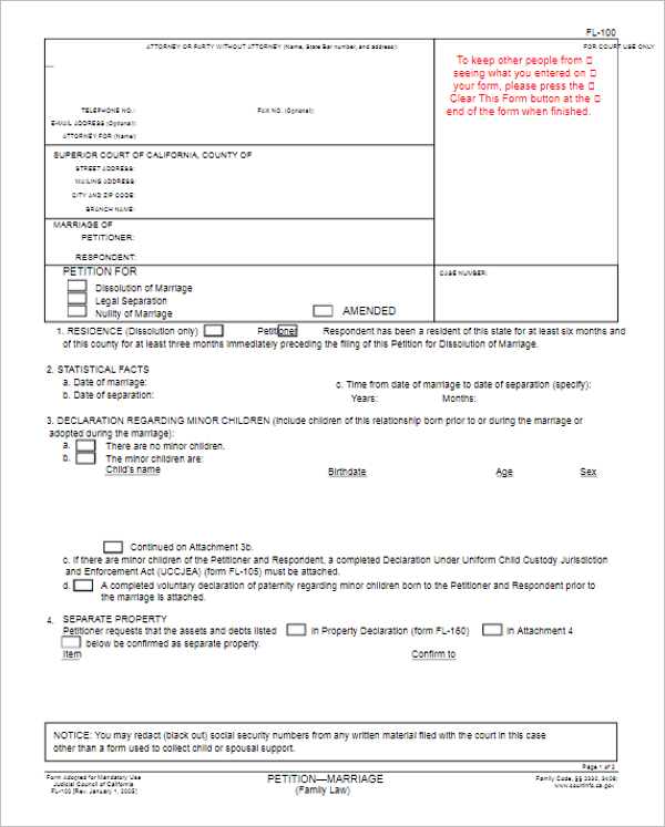 107+ Free Divorce Papers Templates PDF, Samples, Examples
