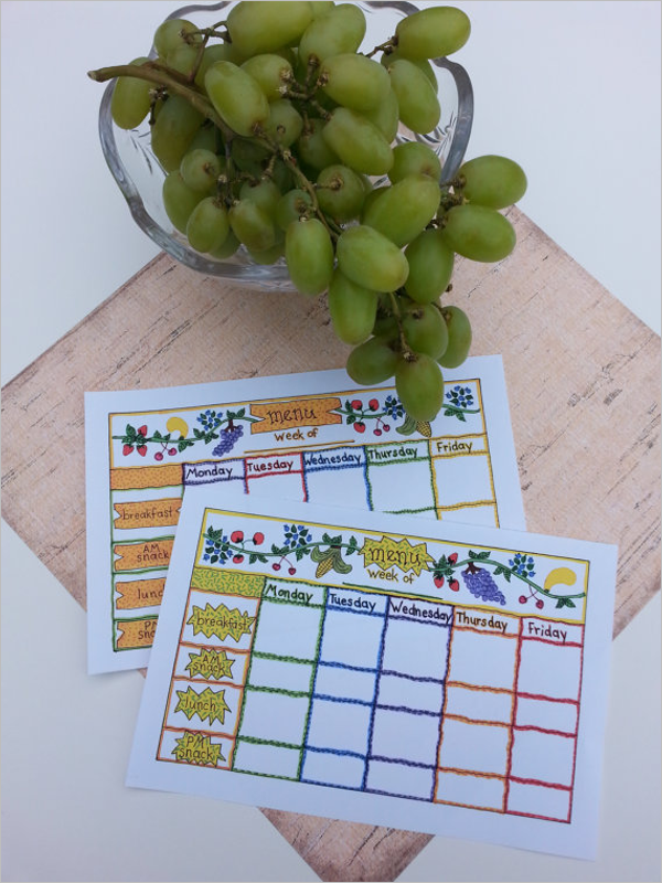 15+ Daycare Menu Templates Free Ideas, Samples, Examples