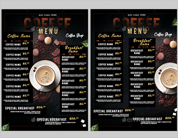 30+ Breakfast Menu Templates Free Sample Menu Card Ideas