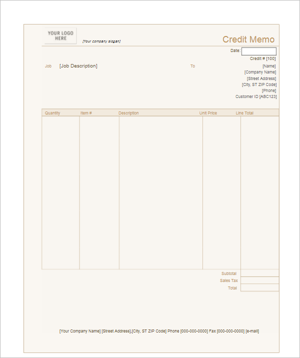21+ Credit Note Templates Free Excel, PDF Formats
