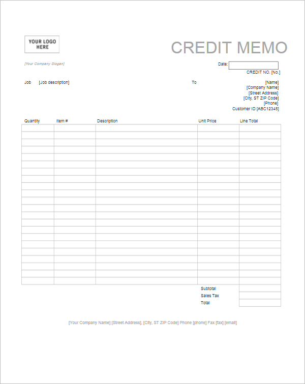 21+ Credit Note Templates Free Excel, PDF Formats
