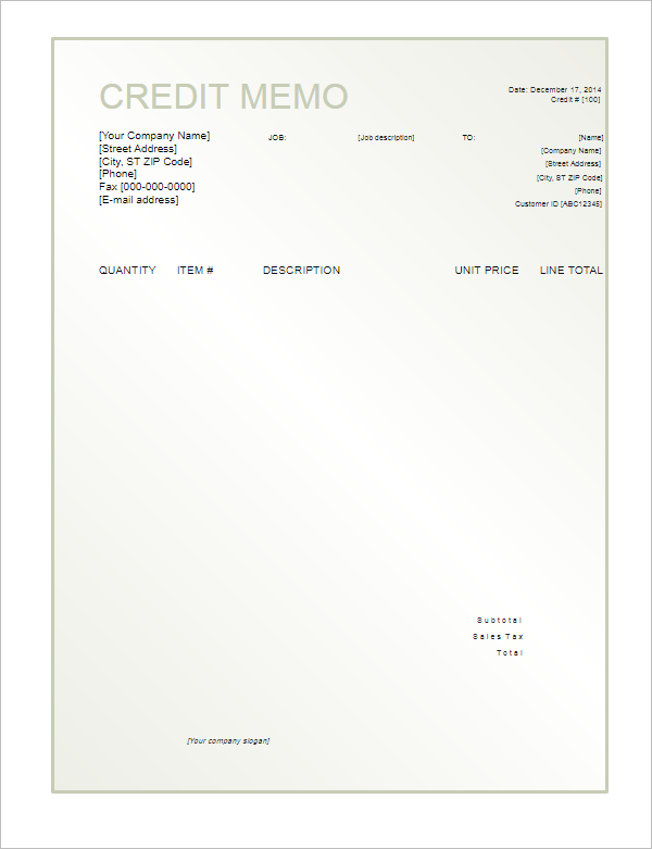 21+ Credit Note Templates Free Excel, PDF Formats