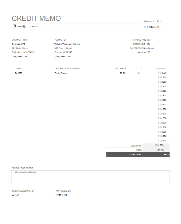 21+ Credit Note Templates Free Excel, PDF Formats