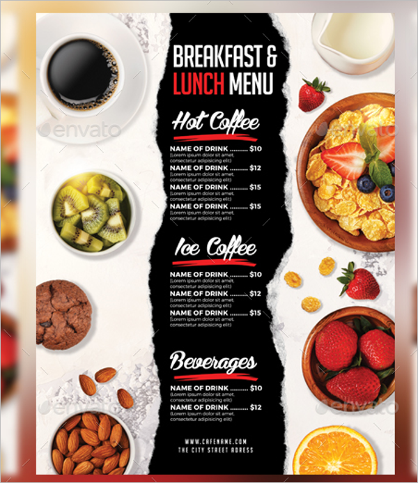 30+ Breakfast Menu Templates Free Sample Menu Card Ideas