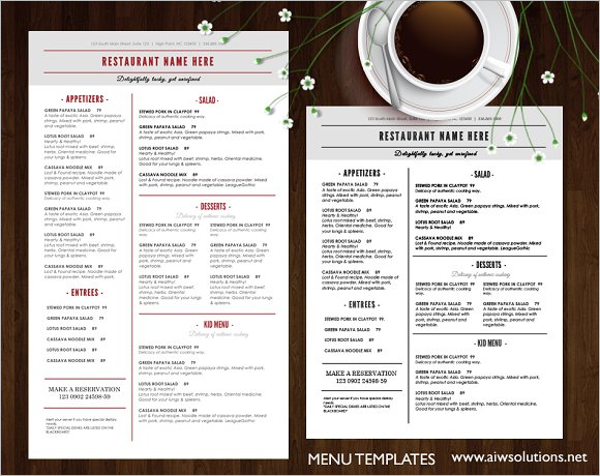30+ Breakfast Menu Templates Free Sample Menu Card Ideas