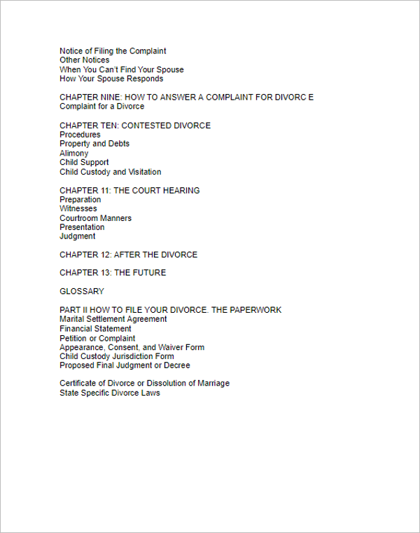 107+ Free Divorce Papers Templates PDF, Samples, Examples