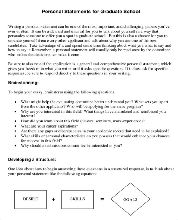 26+ Personal Statement Templates Free PDF, Word, Samples, Examples
