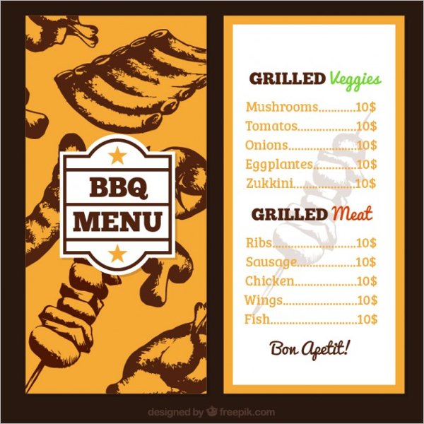 25+ BBQ Menu Templates Free PSD, Word Design Ideas