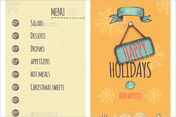 20+ Holiday Menu Templates Free Word, PSD Menu Designs