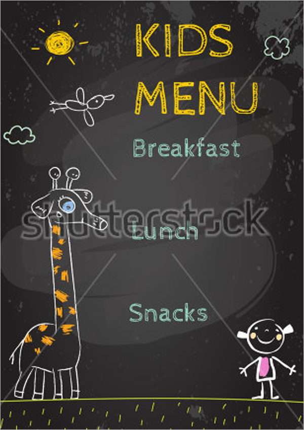 25+ Kids Menu Templates Free Design Ideas | Creativetemplate
