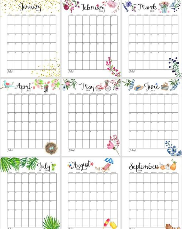 10+ Menu Calendar Templates Free Printable Sample Menus